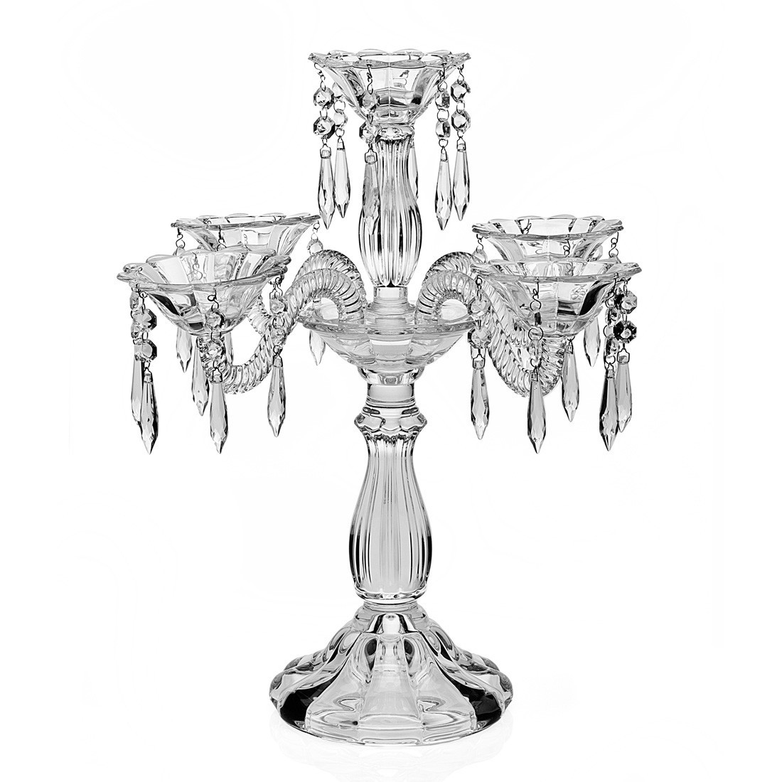 Crystal 5 Arm Candlelabrum Wellington By Godinger Crystal - Candle ...