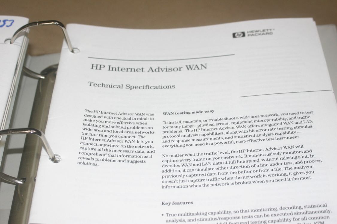 HP Internet Advisor WAN Technical specs + and 50 similar items