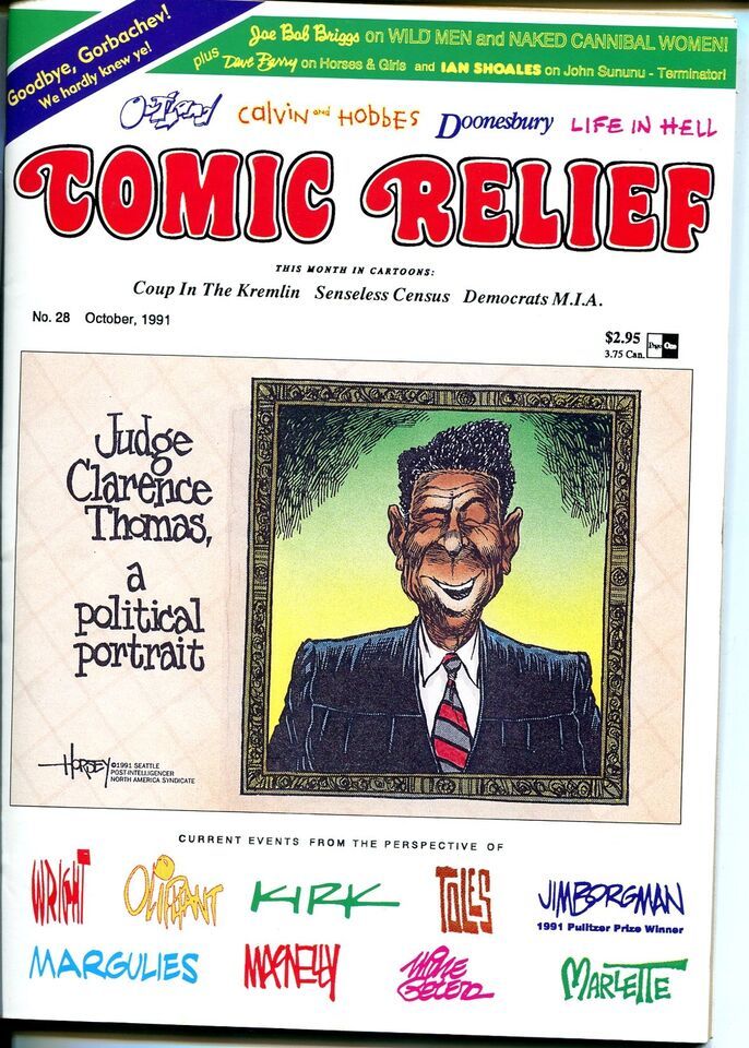 Comic Relief #281991-Calvin & Hobbes-political cartoons-Toles ...