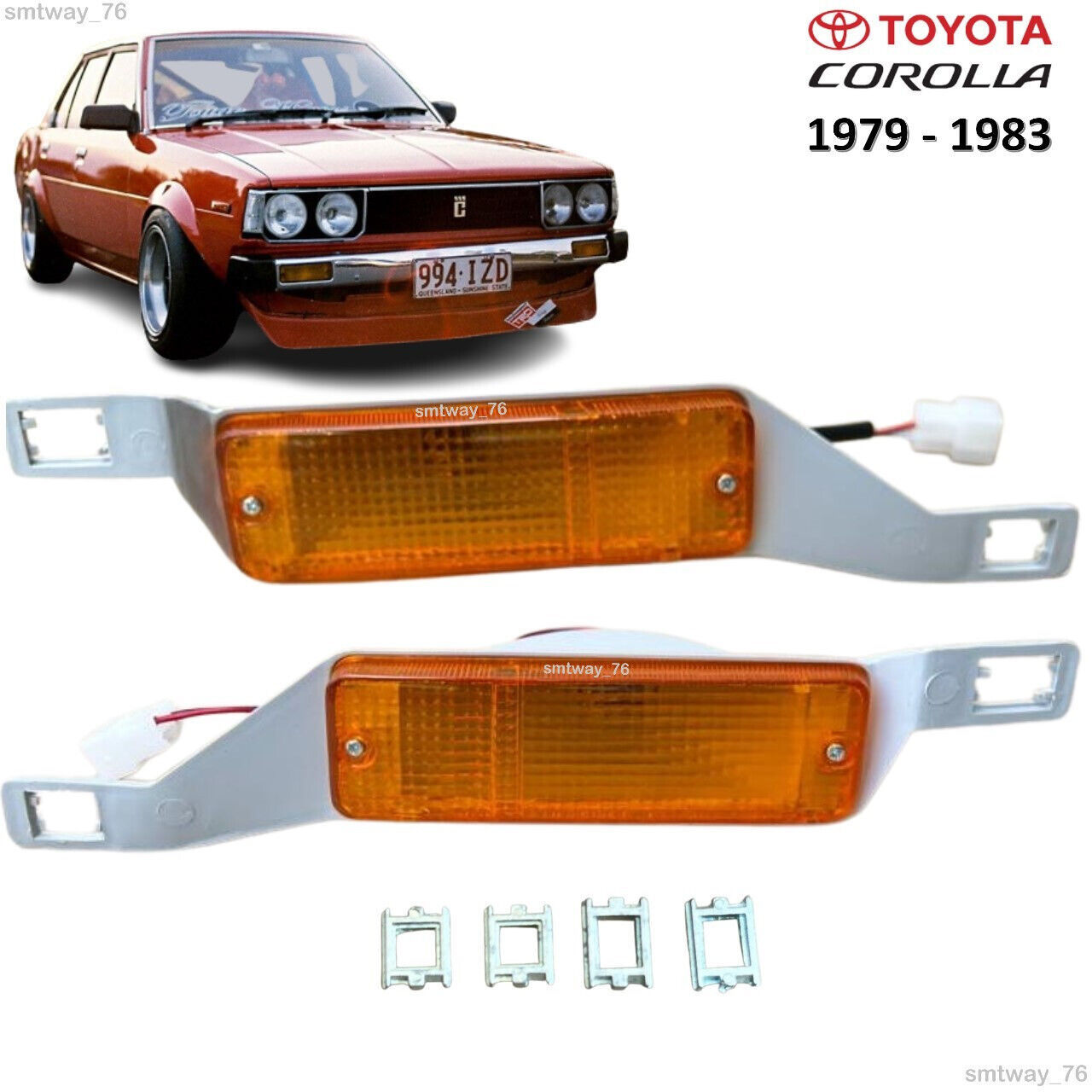 New Toyota Corolla KE70 TE71 TE72 DX Front Bumper Parking Turn Signal ...