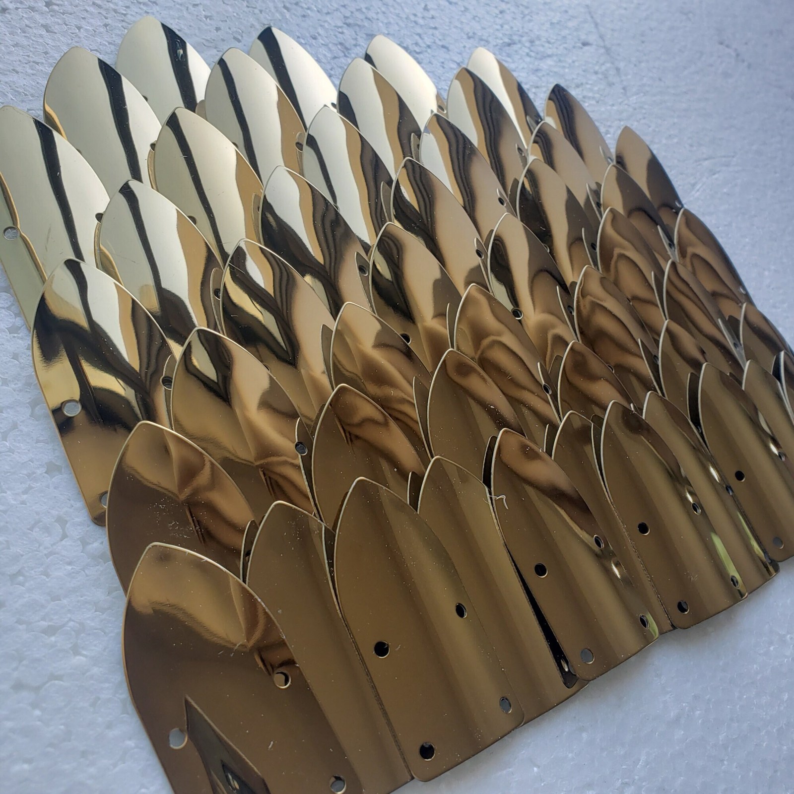 Mirror Stainless Steel Loose Lamellar Plates DIY Replacement Scale ...