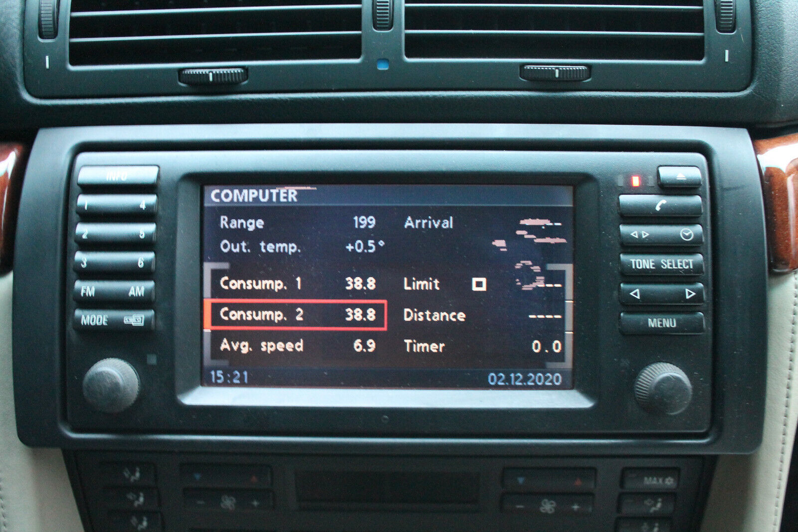 BMW E53 E39 E38 OEM TV wide screen 16:9 on board monitor 6934413 ...