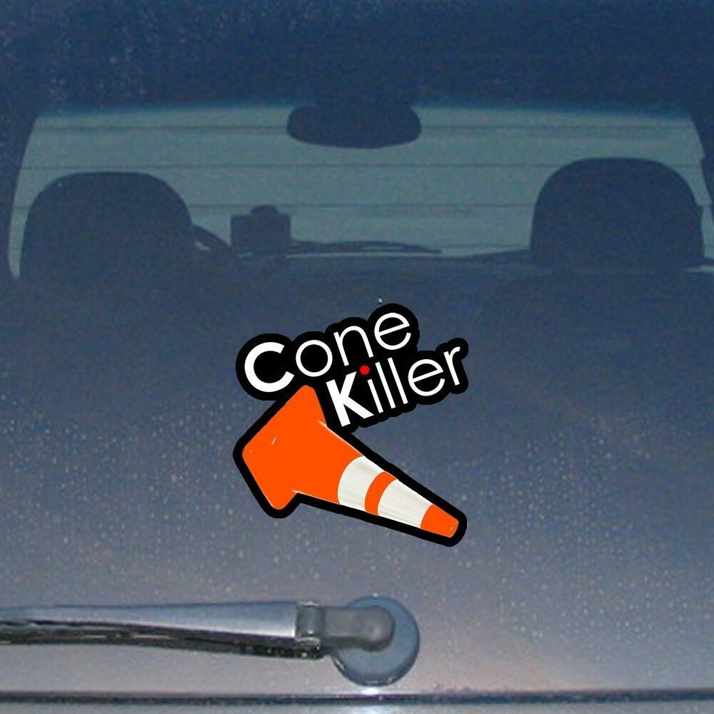 Cone Killer Funny JDM Drift Track Racing Dope Low Vinyl Decal Sticker 5 ...