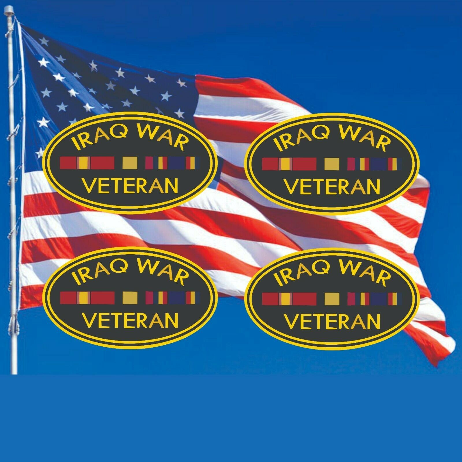Iraq War Veteran - Military Bumper Sticker / Decal - Decals & Vinyls