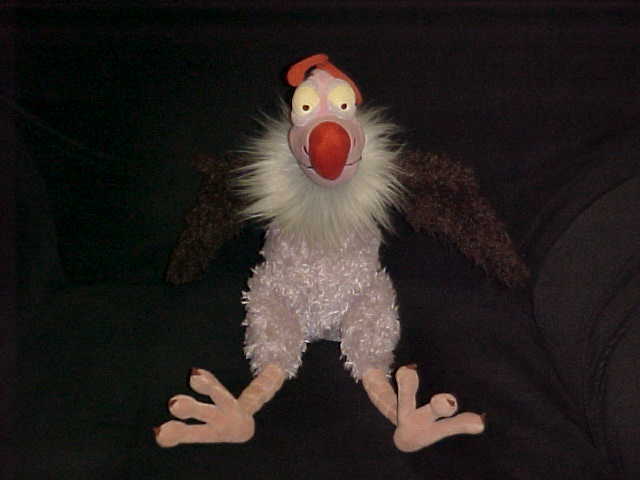 14" Disney Lucky VULTURE Plush Toy From The Jungle Book - Disneyana