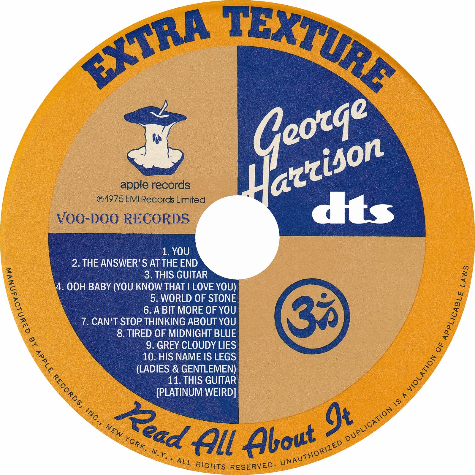 George Harrison - Extra Texture [DTS-CD] 1975 You The Answer's At The ...