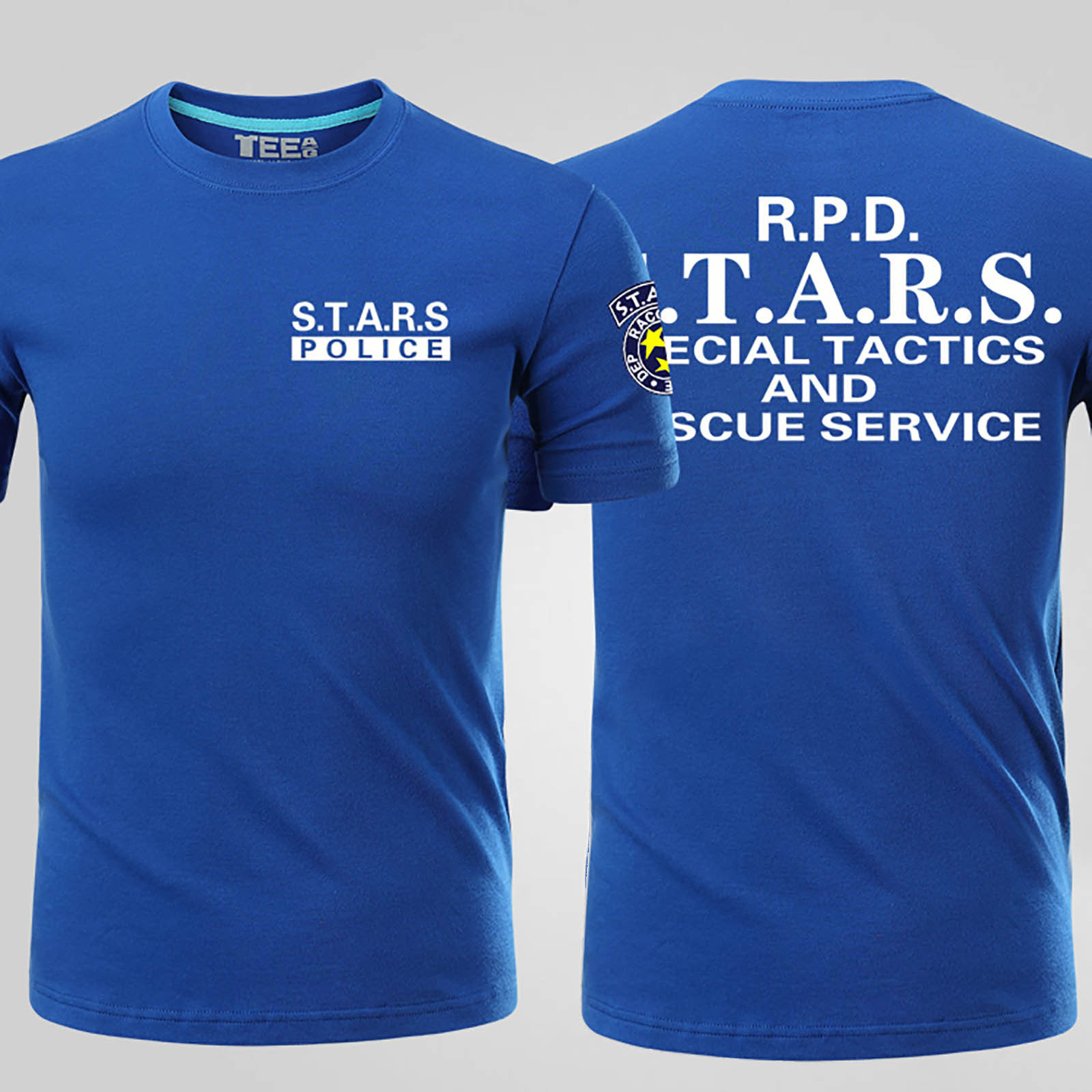 Resident Evil RPD STARS Raccoon T Shirt short sleeve Cosplay Costume ...