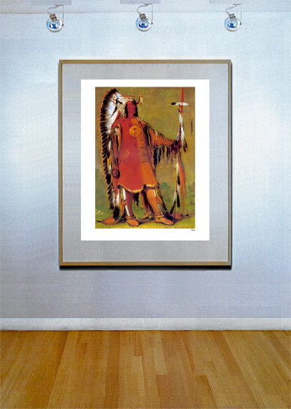 Four Bears Indian Chief of the Mandan 22x30 George Catlin Native ...