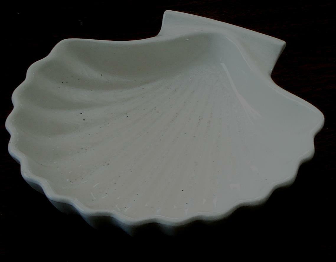Oven Proof Ceramic Shell Shaped Seafood Bowl, Made in Japan, White ...