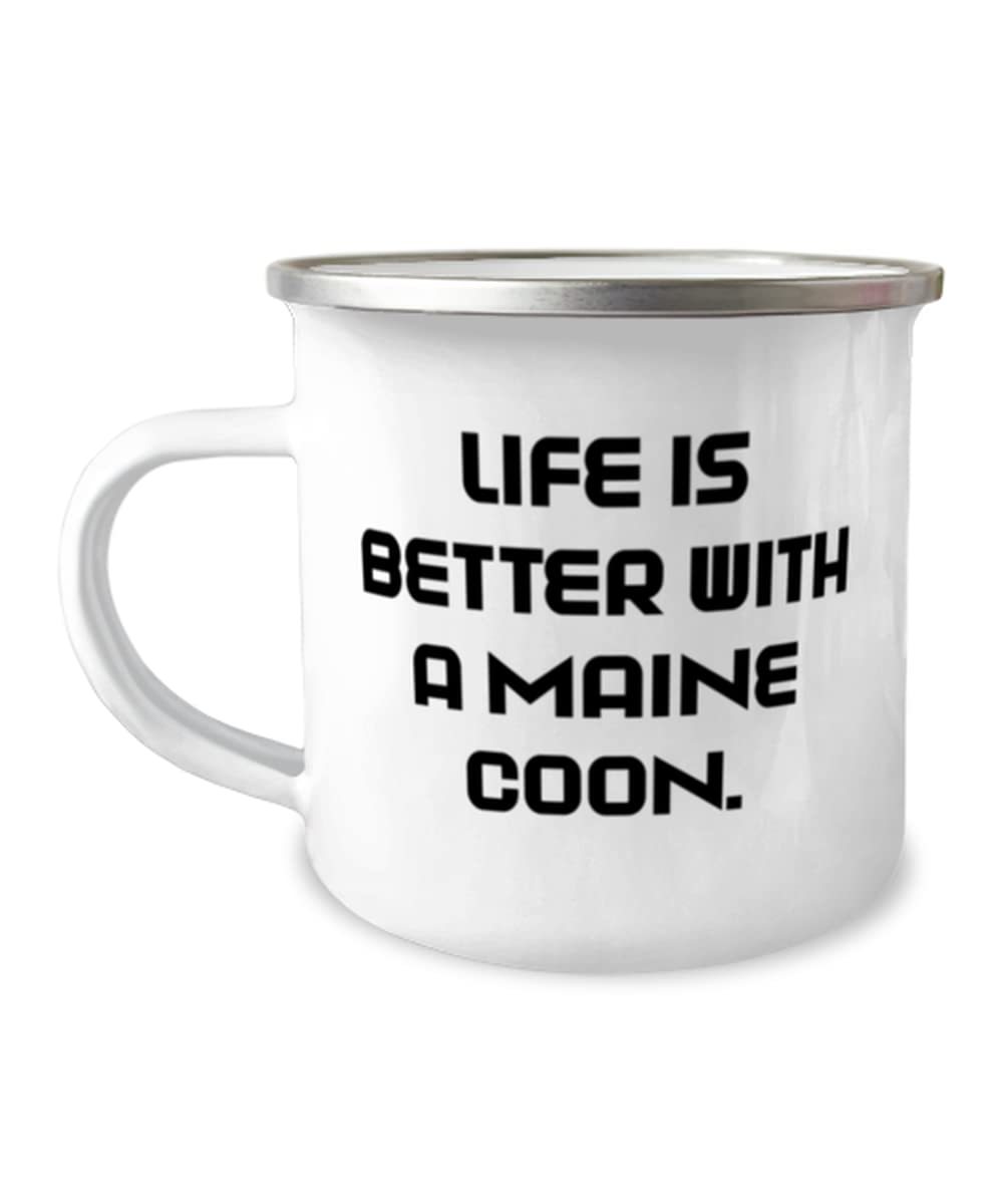 Joke Maine Coon Cat, Life is Better With a Maine Coon, Gag Holiday 12oz ...