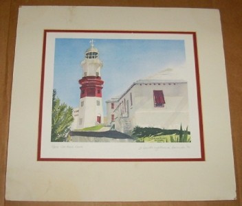 JILL AMOS RAINE ST DAVID'S LIGHTHOUSE BERMUDA ART PRINT - Art Prints