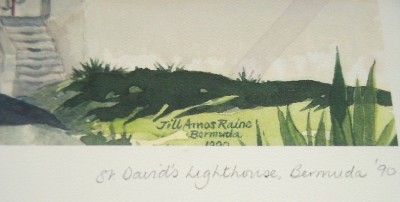 JILL AMOS RAINE ST DAVID'S LIGHTHOUSE BERMUDA ART PRINT - Art Prints