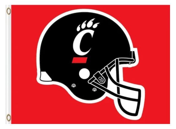 Cincinnati Bearcats Hand Black Red Flag 3X5ft Banner USA Polyester with ...