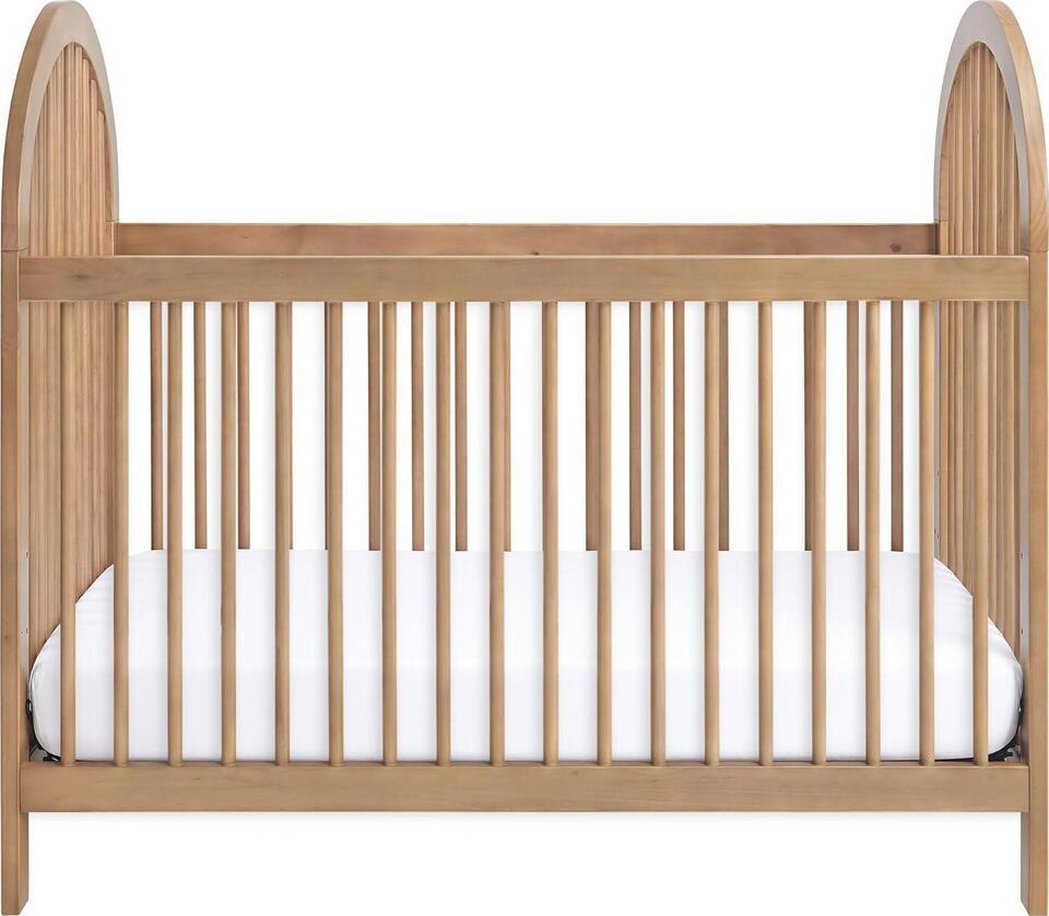 Everlee Modern High Arch 3-in-1 Convertible Island Baby Crib With Round ...