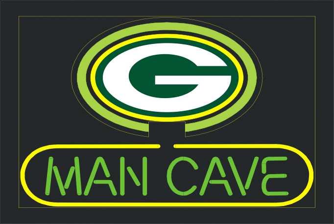 NFL Green Bay Packers Man Cave Neon Sign 18" x 14" - Other Collectible ...