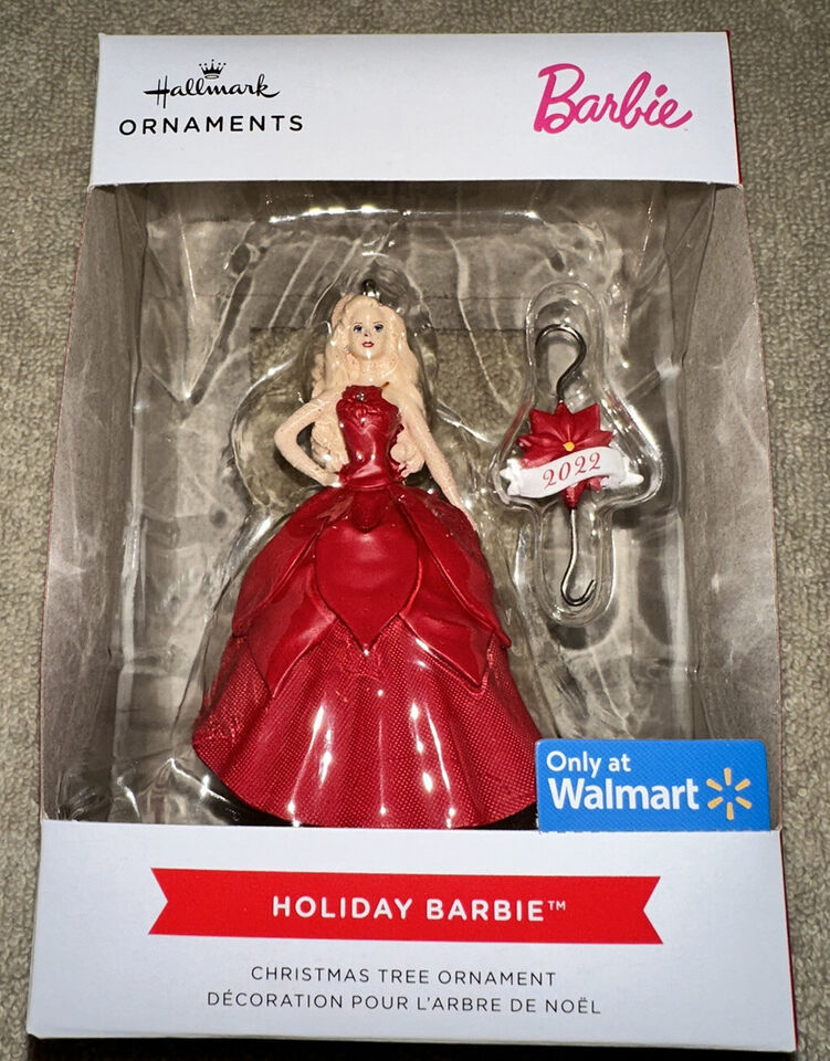 2022 Hallmark Holiday Barbie Christmas Tree Ornament NEW Red Dress ...