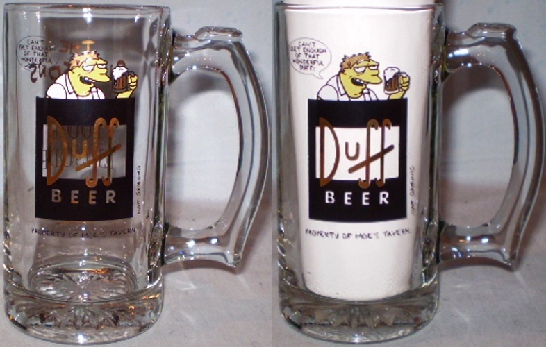 The Simpsons Glass Mug Celebrating 100th Episode Gold Leaf Lettering ...