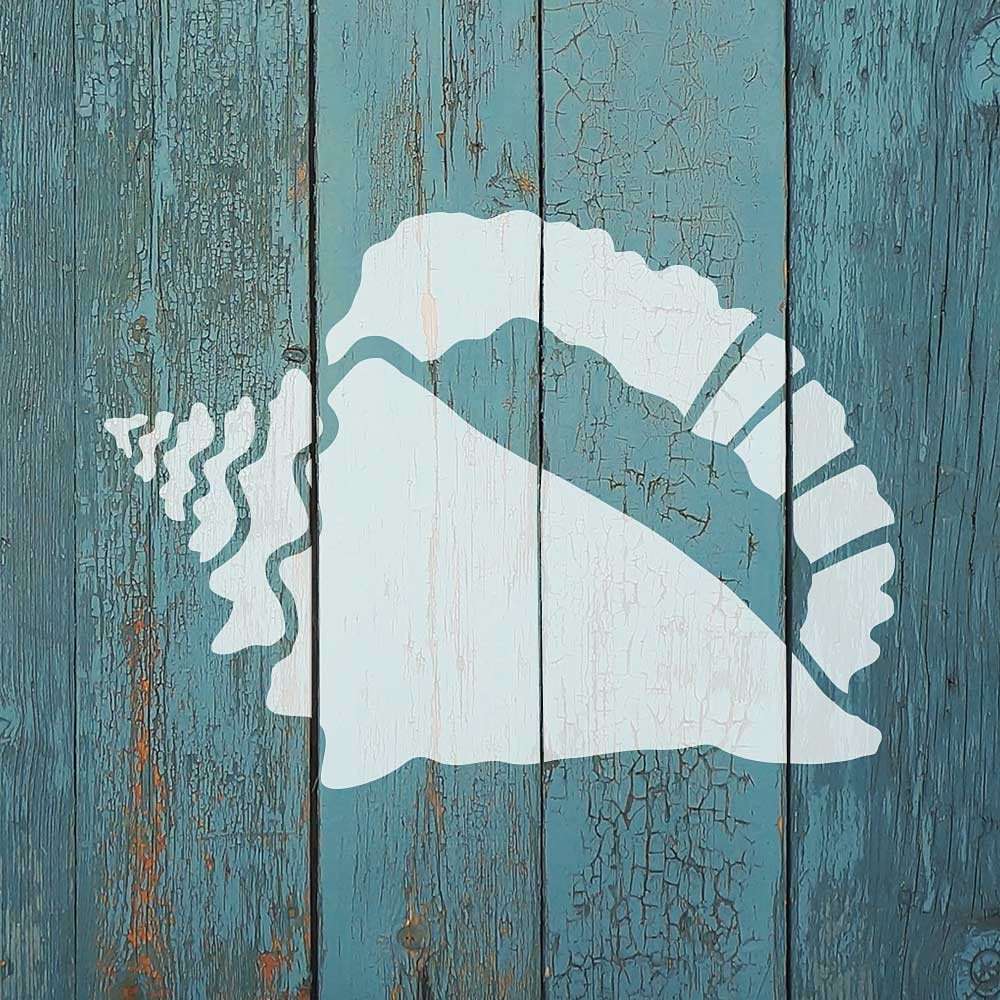 Conch Shell Nautical Stencil - Reusable Stencils - DIY Home Décor ...
