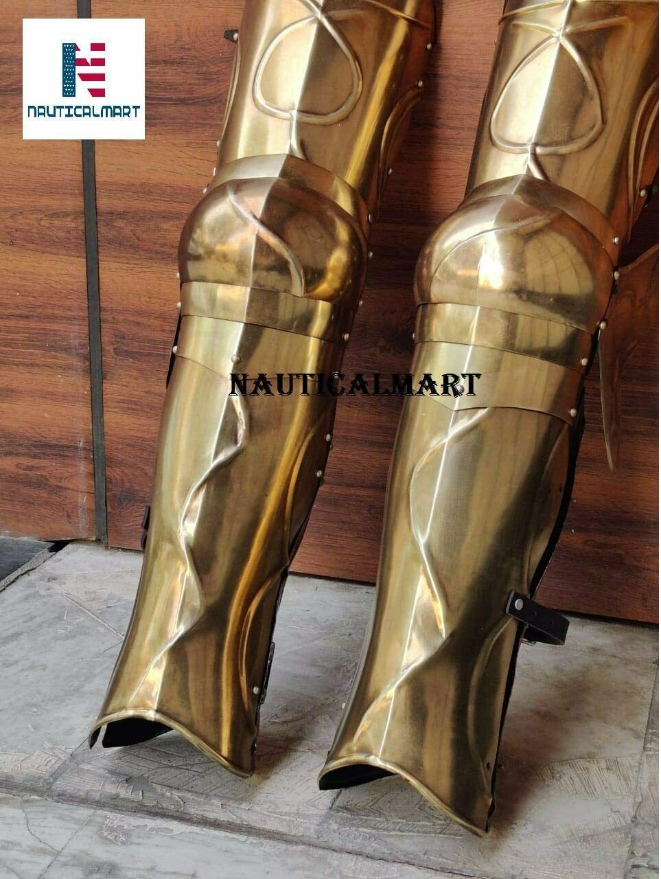 NauticalMart Gothic Leg Guard - Thigh and Knee - Armor Set (Leg Armor ...