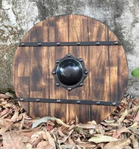 PURE WOODEN SHELID NEW Medieval Roman Viking Round Wooden Shield ...