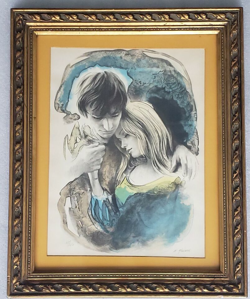 Vintage Signed M. Maurice "Lovers" 35/250 Sandu Liberman Jewish Art ...