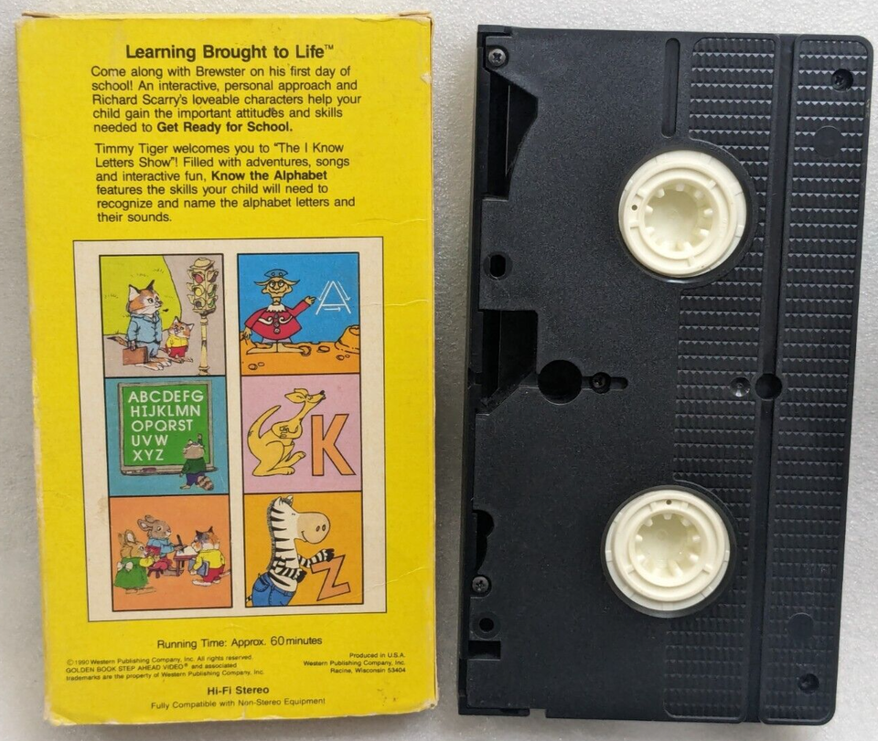 Get Ready for School: Know the Alphabet (VHS, 1990, Golden Book ...