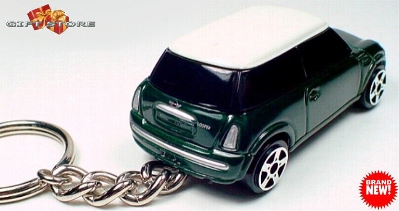 RARE KEYCHAIN GREEN WHITE BMW MINI COOPER S CUSTOM Ltd EDITION GREAT ...