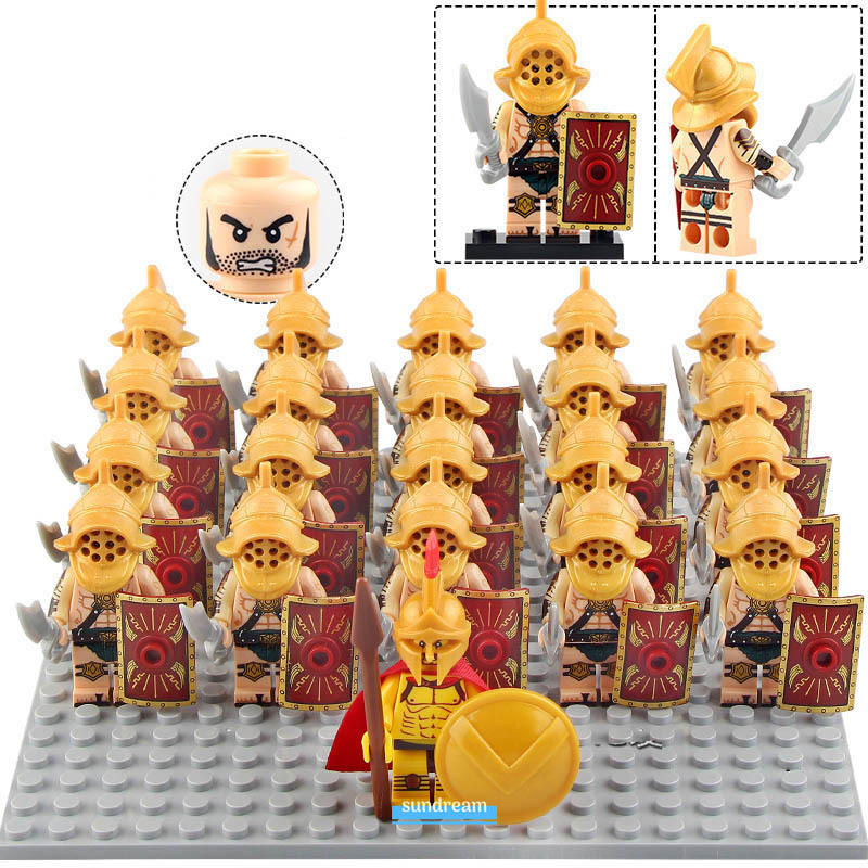 Medieval Castle Knights Roman Gladiators Army Lego Moc Minifigures Set ...