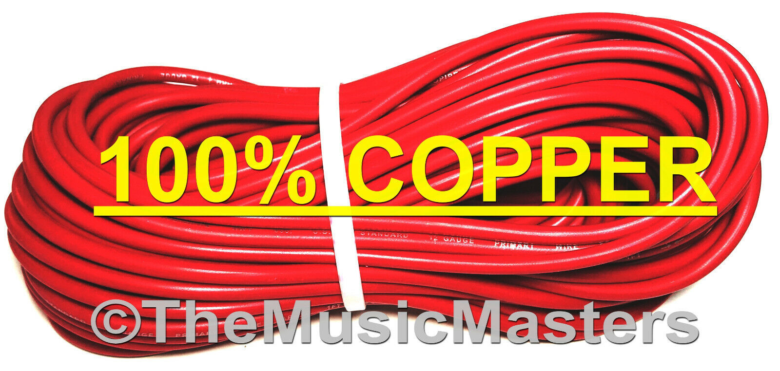 100% Copper RED 14 Gauge 100' ft POWER WIRE Car Boat RV 12V Wiring ...
