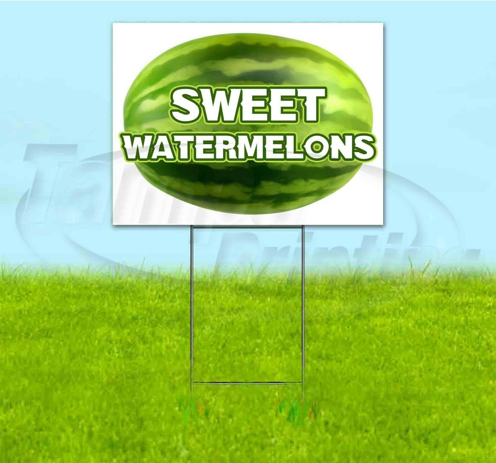 SWEET WATERMELONS 18x24 Yard Sign WITH STAKE Corrugated Bandit USA ...