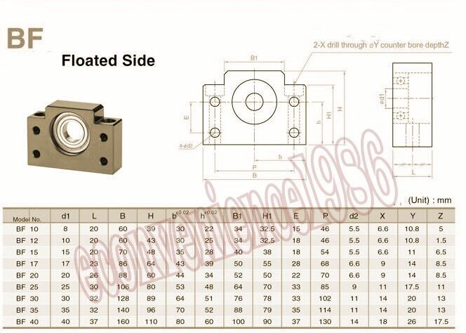HGR20-1100mm Hiwin Liner rail & HGW20CC &RM1605-1100mm Ballscrew&BF12/BK12 Kit - Other Bearing ...