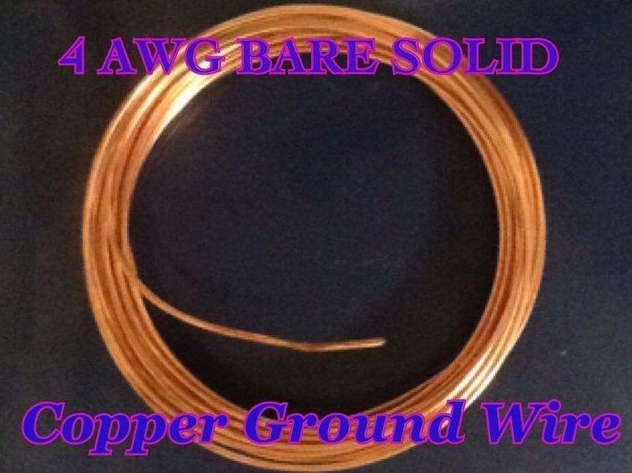 4 AWG GAUGE SOLID BARE COPPER GROUND WIRE ( 150 FEET ) - Other Wire & Cable