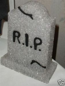 Barbie doll size tombstone gray headstone for cemetery display vintage ...