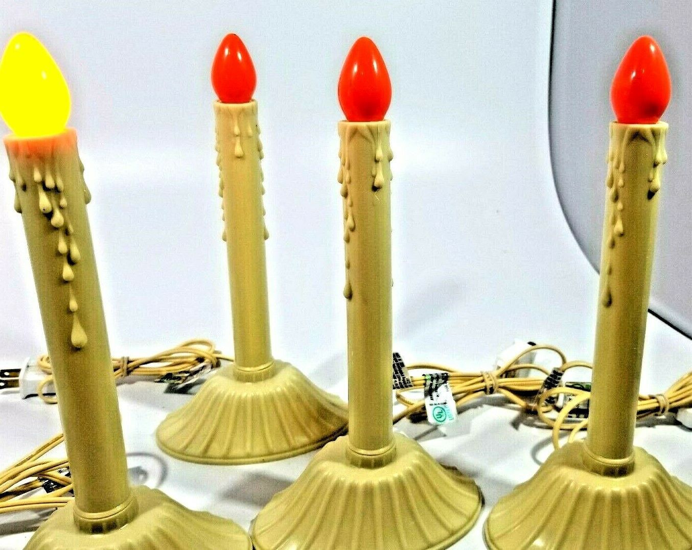 Vintage Christmas Electric Candlestick Light Plug-in Drip 4 Candle ...