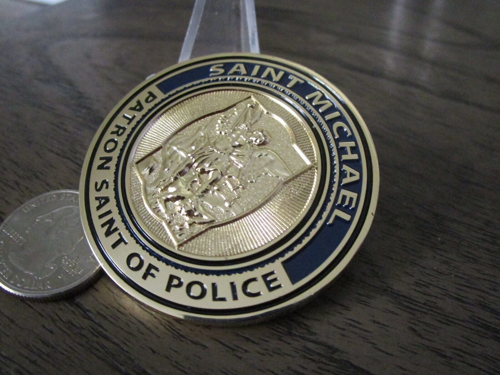 Saint Michael Patron Saint of Police Challenge Coin #635R - Challenge Coins