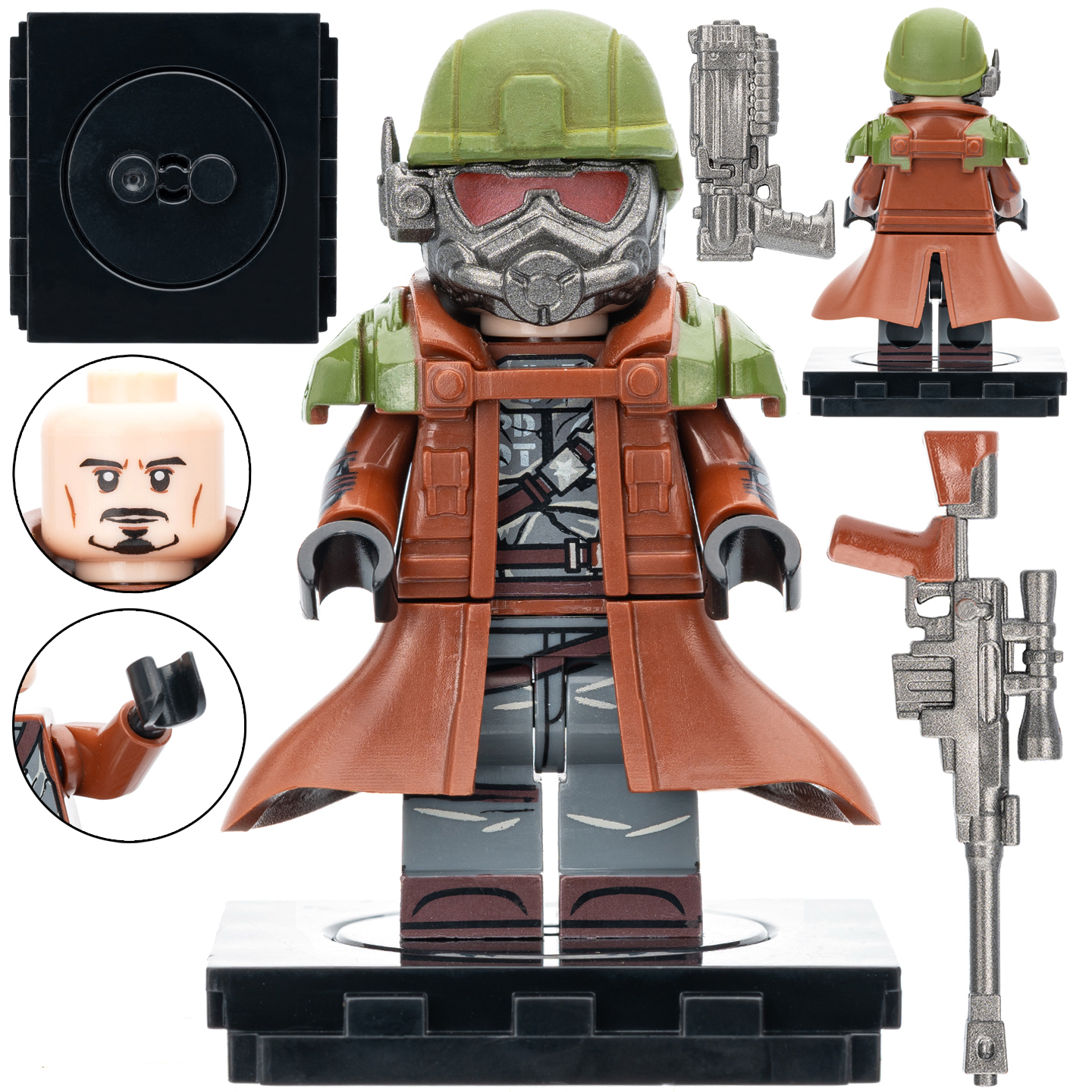 4pcs The Fallout Elite Ranger Desert Ranger Riot gear Minifigures ...