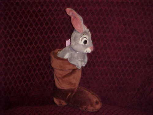 12" New Disney Rabbit in Boot Plush Toy With Tags From Sleeping Beauty ...