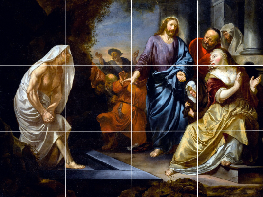 Jesus Christ the Rising of Lazarus ceramic tile mural backsplash ...