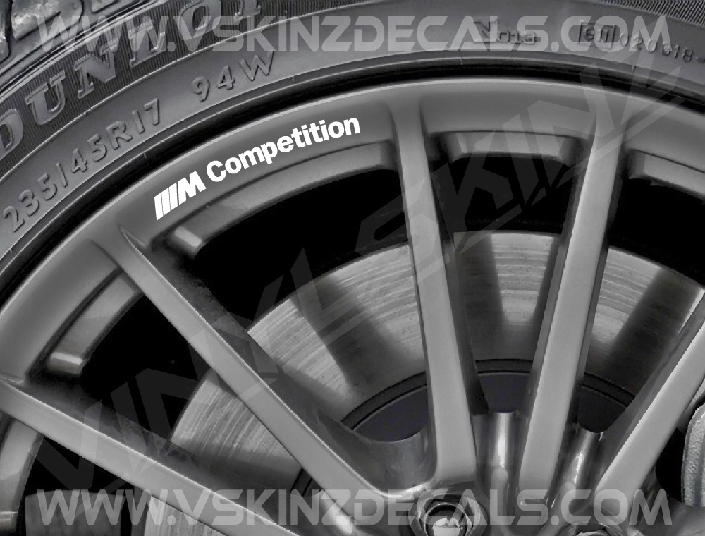 BMW M Competition Logo Wheel Rim Decals Kit Stickers Premium Quality ...