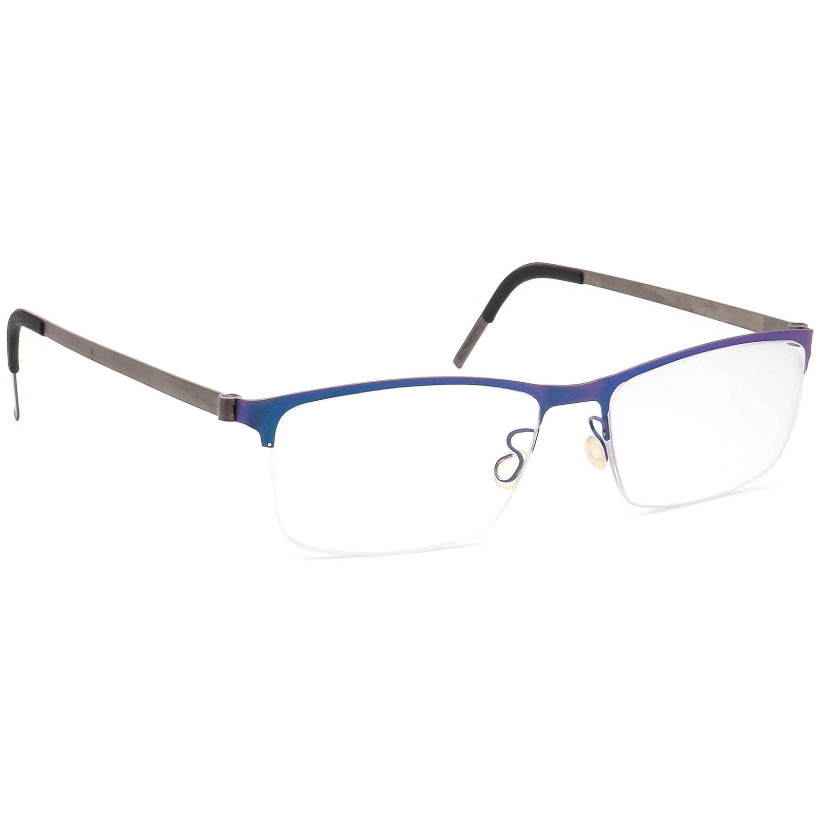 Lindberg Eyeglasses No 041 / C828 7406 Col 10 Blue/Gunmetal Half Rim 54 ...