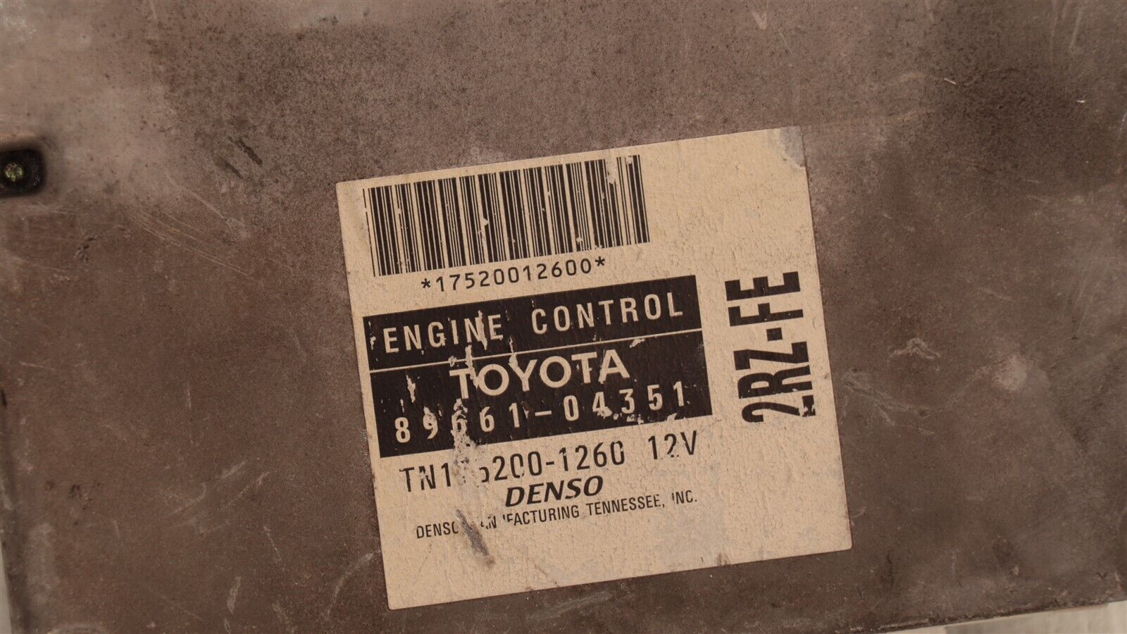 Toyota 2RZ-FE ECM ECU PCM Engine Computer Control Module 89661-04351 ...