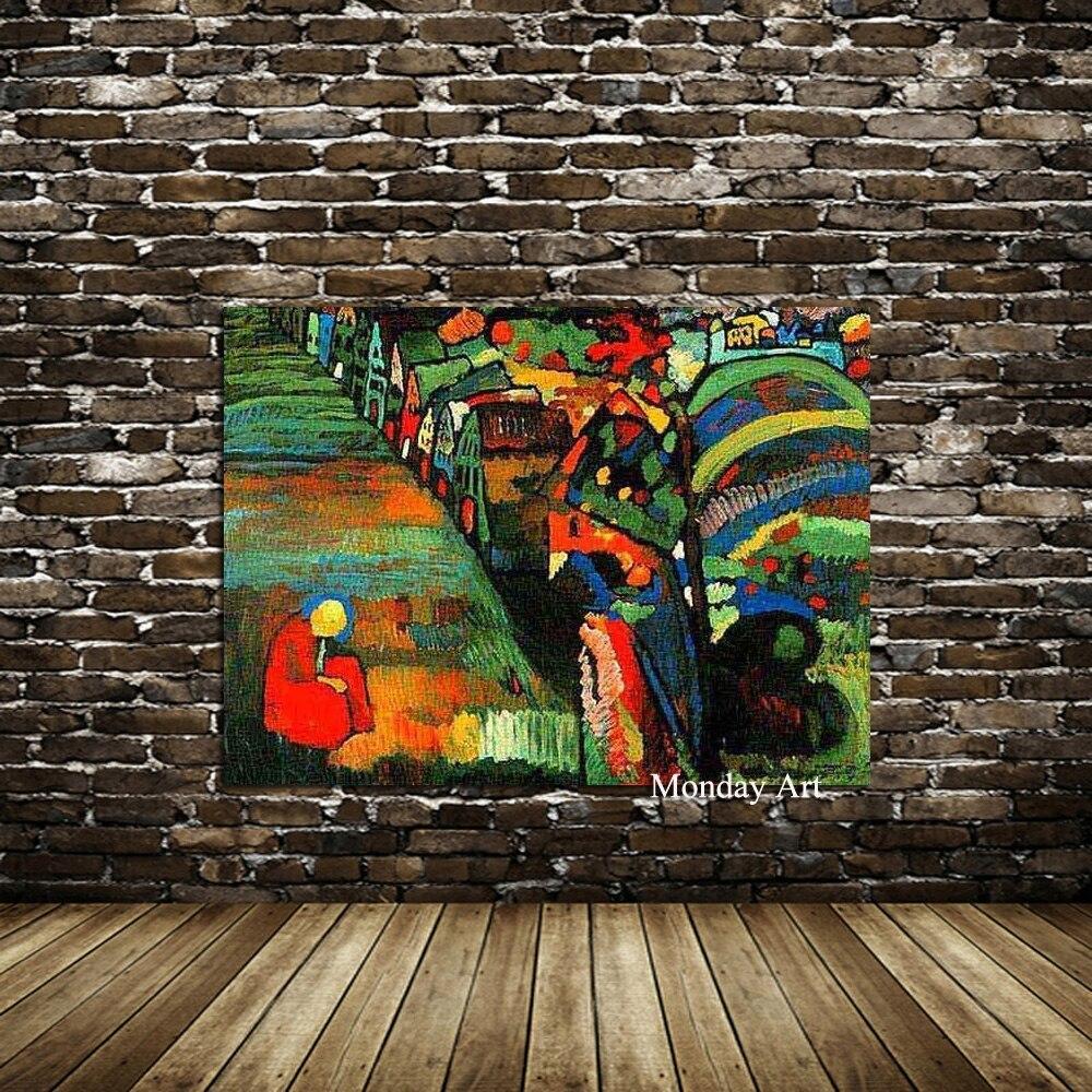 Hand Painted Canvas Painting Wassily Kandinsky Still life Abstract oil ...