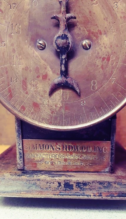Antique Simmon's Hardware 20 Pound Countertop Scale - Scales