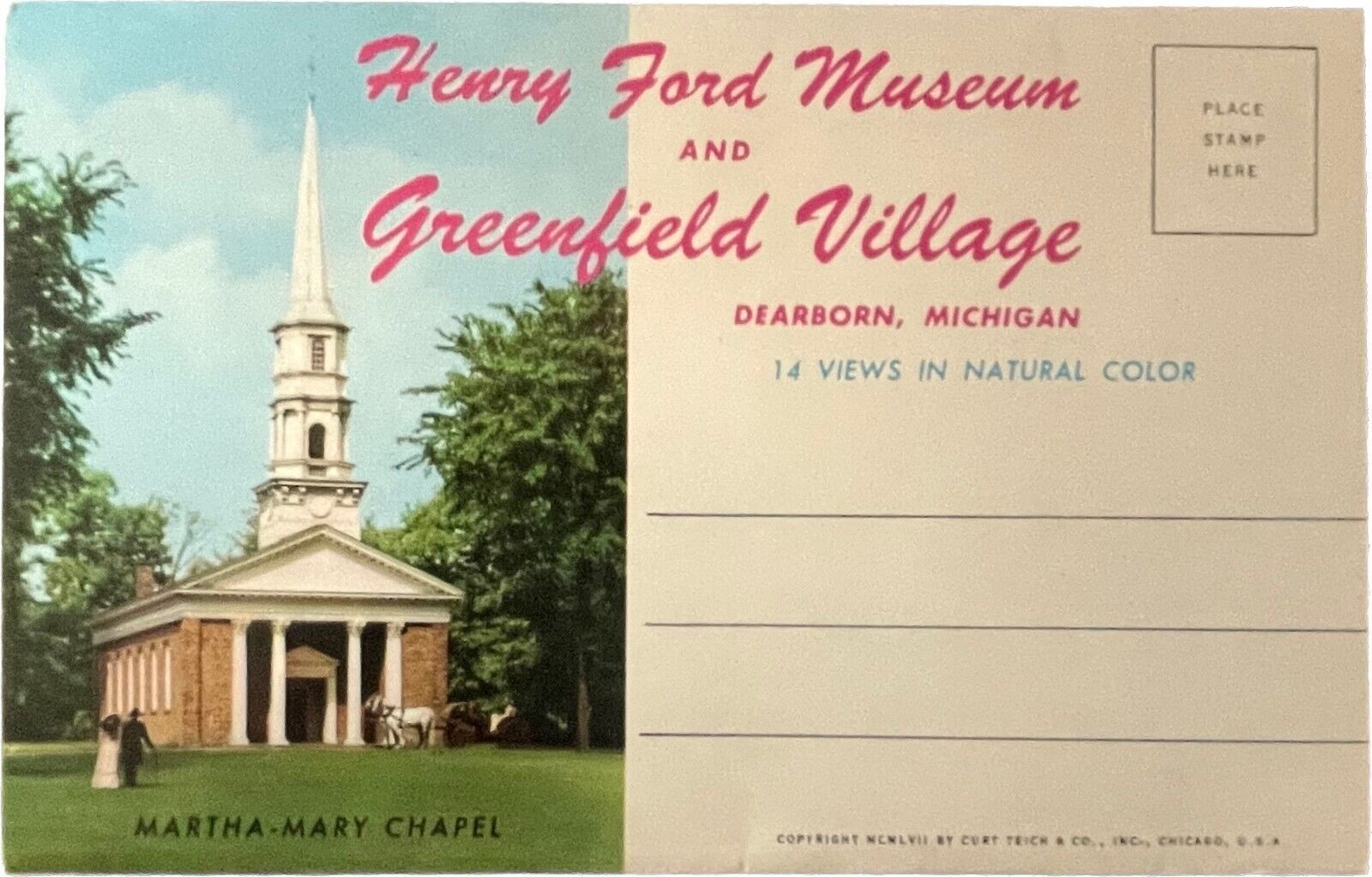 Henry Ford Museum and Greenfield Village, vintage set of picture cards ...