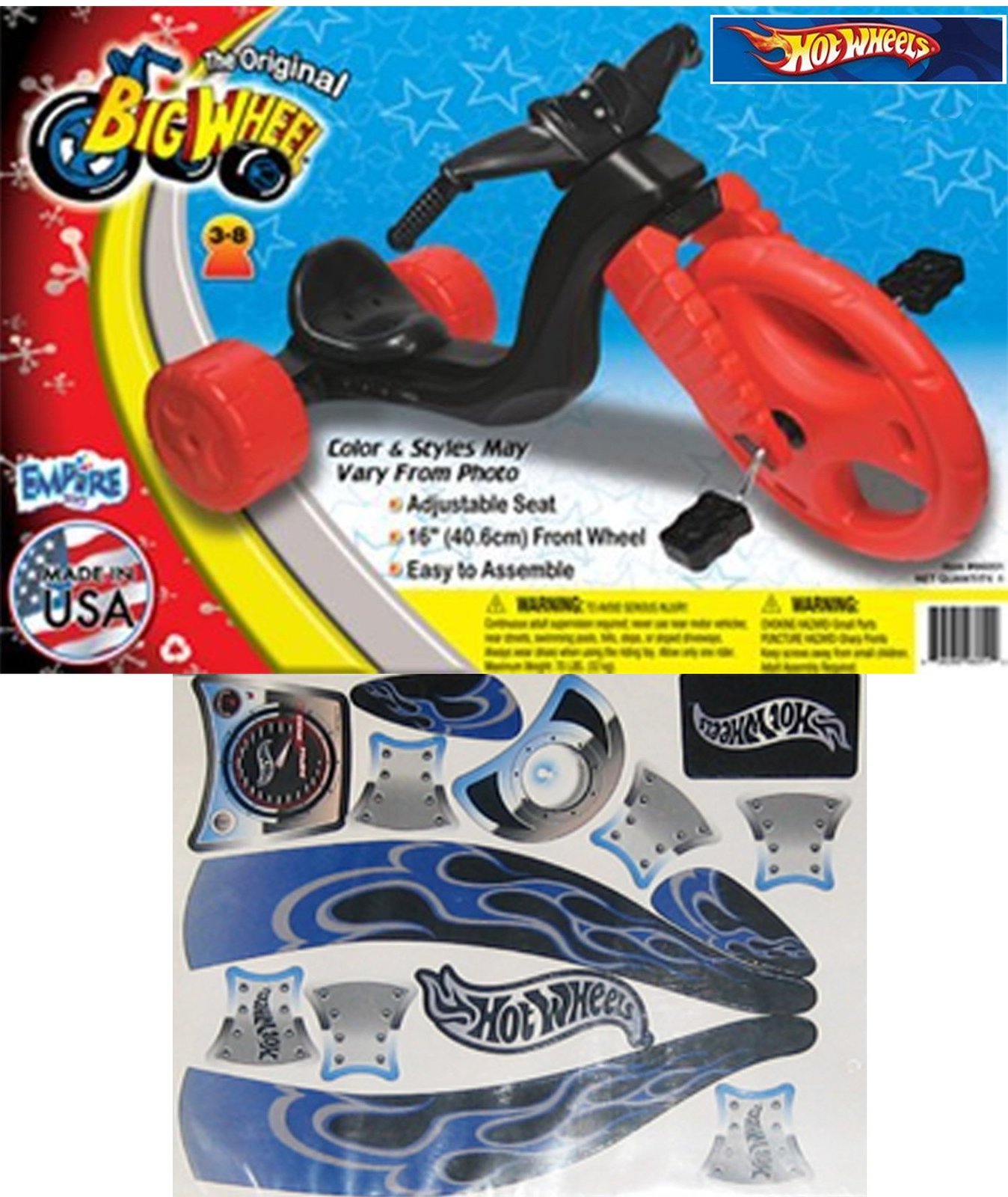 The Original Big Wheel Trike Limited Edition for Boys 16" w/Gray Hot ...