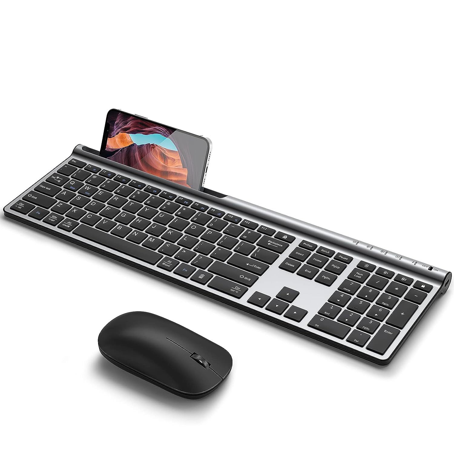 Wireless Keyboard And Mouse Combo, Bluetooth Rechargeable Full Size ...