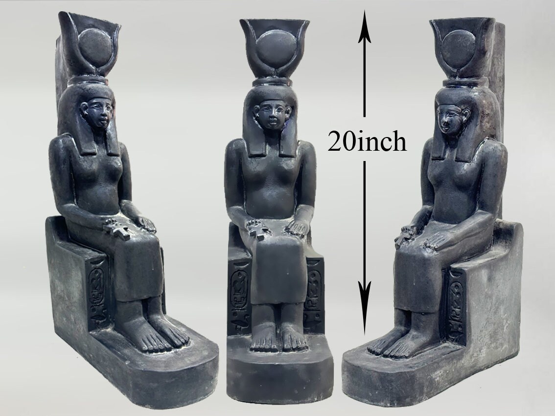 A rare statue of the goddess Isis. Museum piece. Statue of Isis. The ...