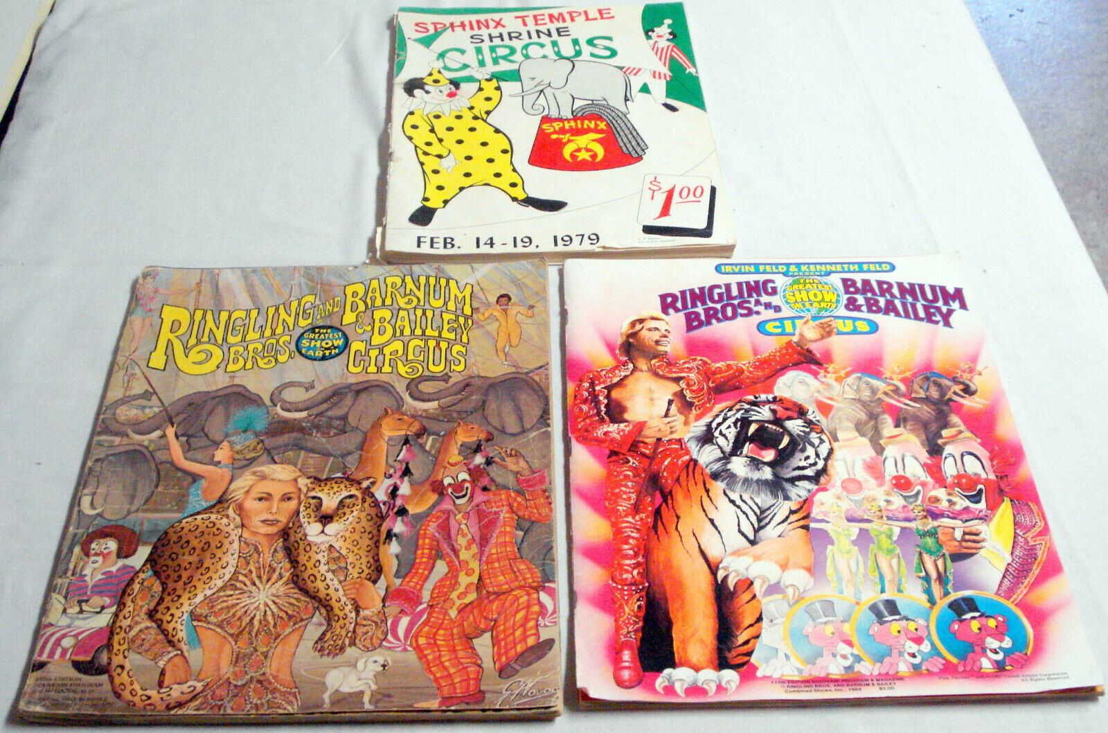4 Ringling Bros. & Barnum & Bailey Circus Programs 1977, 1982, 1984 ...