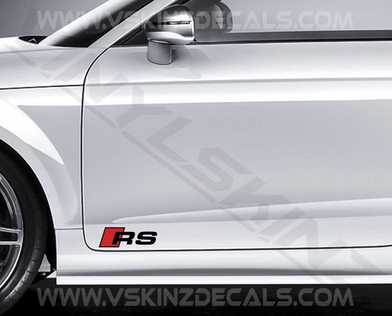 Audi RS Logo Premium Cast Door Decals Kit Stickers RS3 RS4 RS5 RS6 TTRS ...