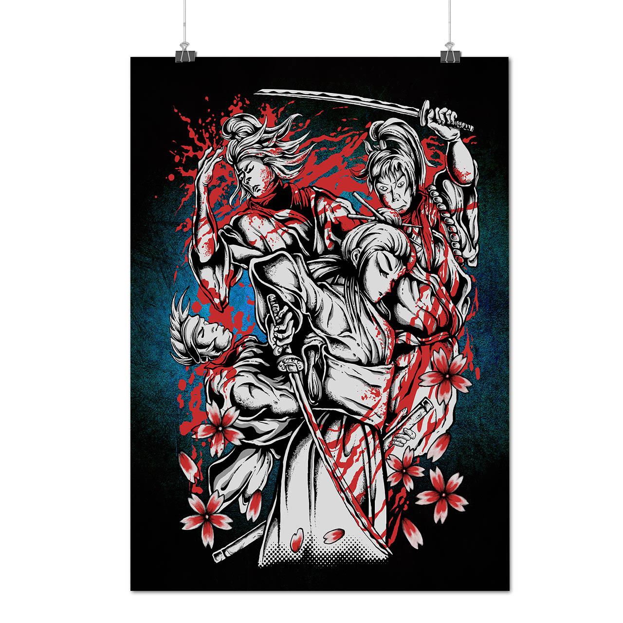 Samurai Warrior Japanese Matte/Glossy Poster A0 A1 A2 A3 A4 | Wellcoda ...